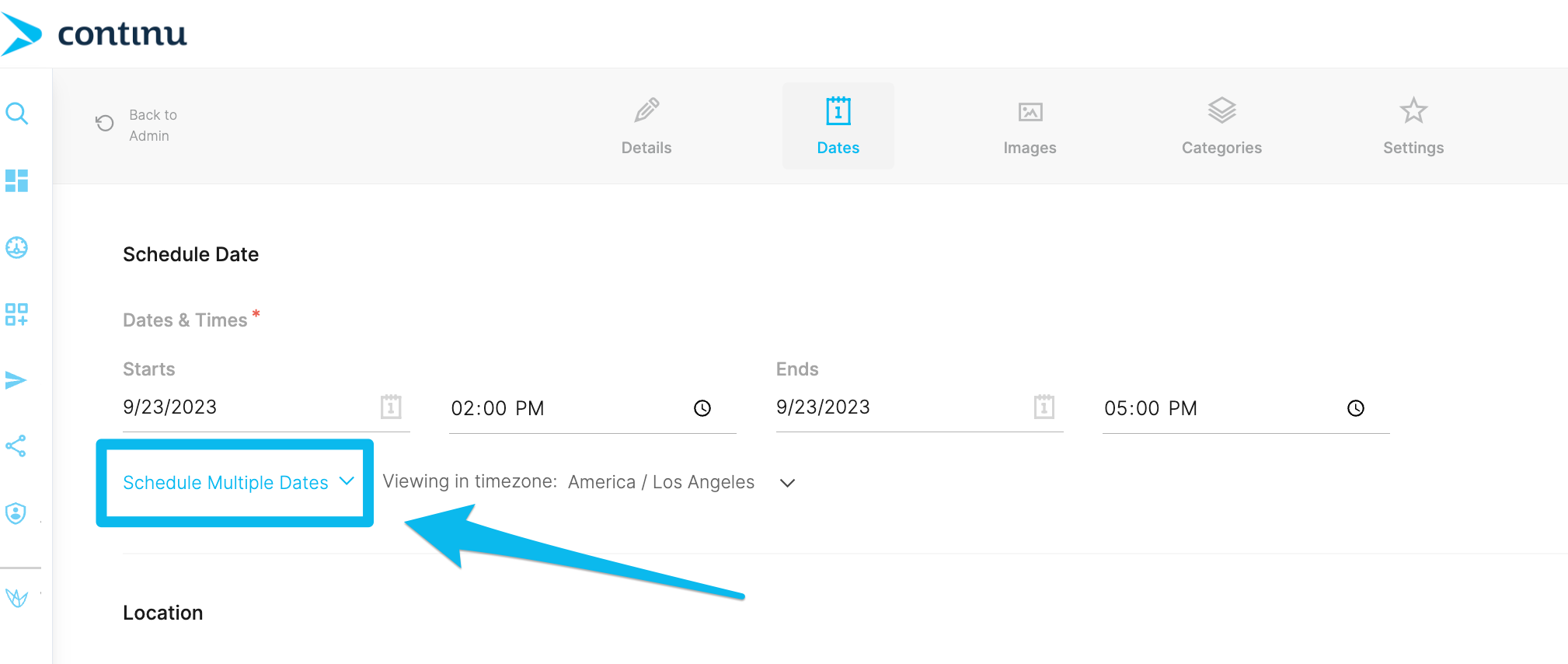 Adding Multiple Dates & Times To A Workshop Or Session – Continu Help ...